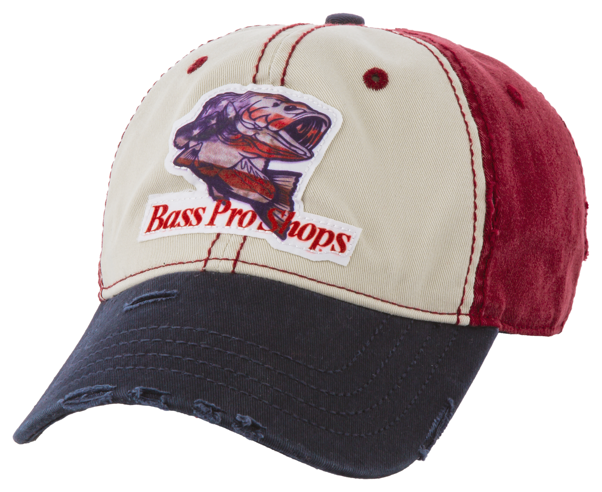 Bass Pro Shops Tri Color Frayed Edge Print Patch Cap | Bass Pro Shops